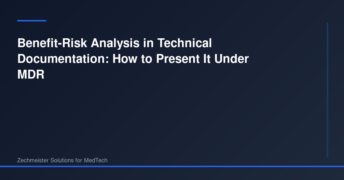 Benefit-Risk Analysis in Technical Documentation: How to Present It ...